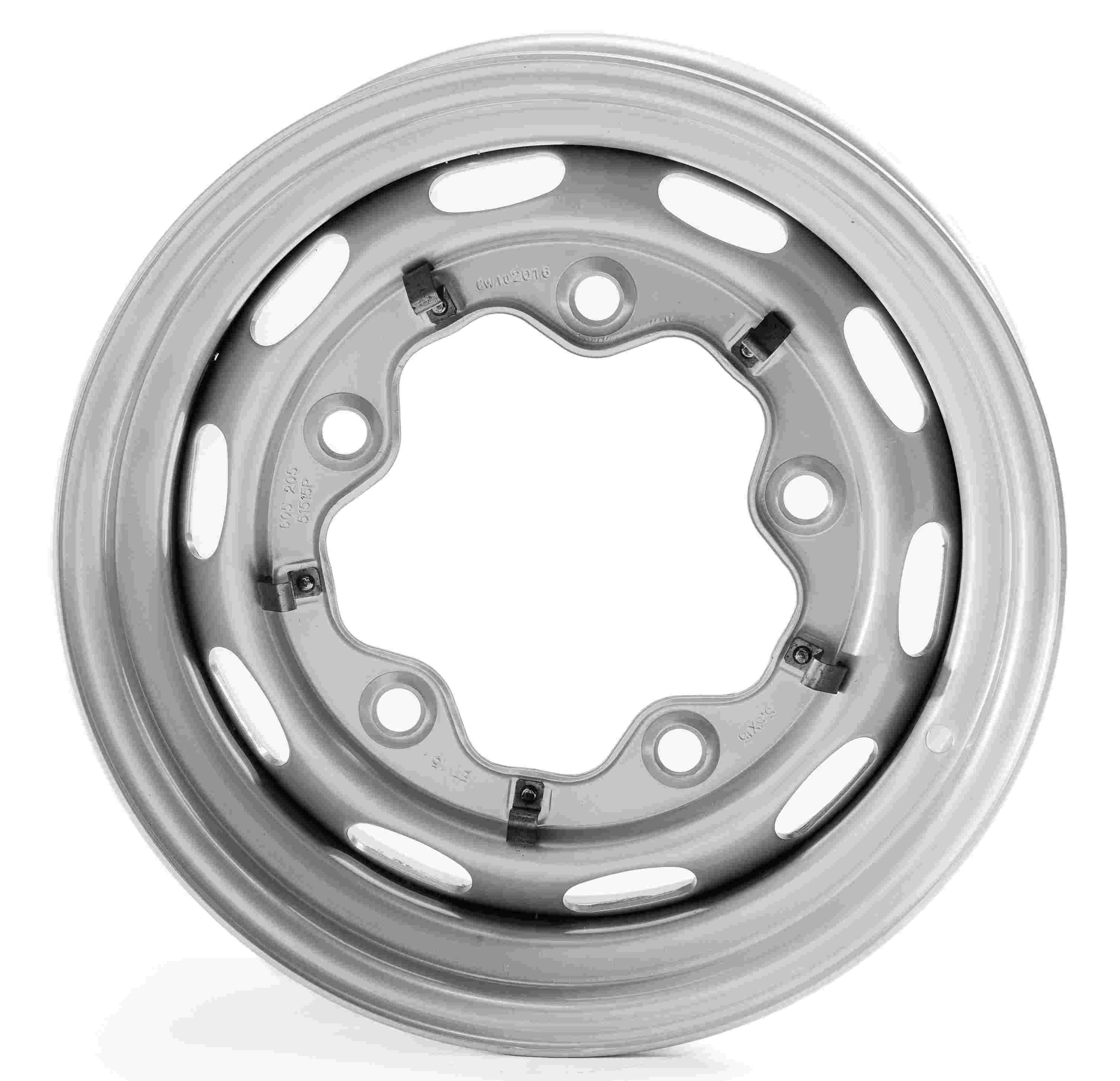Stahlfelge grau mit Lüftungslöchern (pro Stück) 5,5x15" LK 5x205 ET25 ...